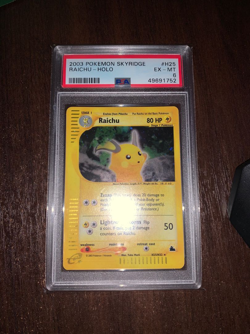 Pokemon Raichu Skyridge Holo PSA 6, Hobbies & Toys, Toys & Games on ...