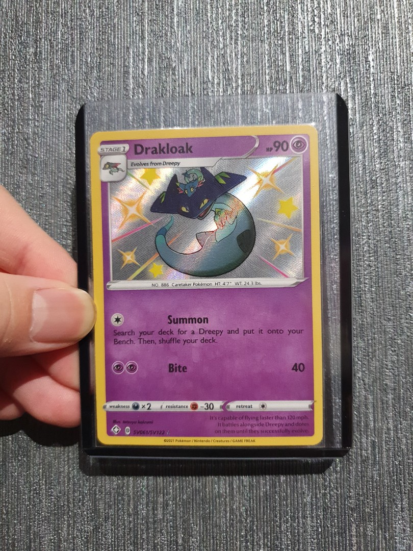 Pokemon TCG Shining Fates Drakloak Shiny Rare Card, Hobbies & Toys ...
