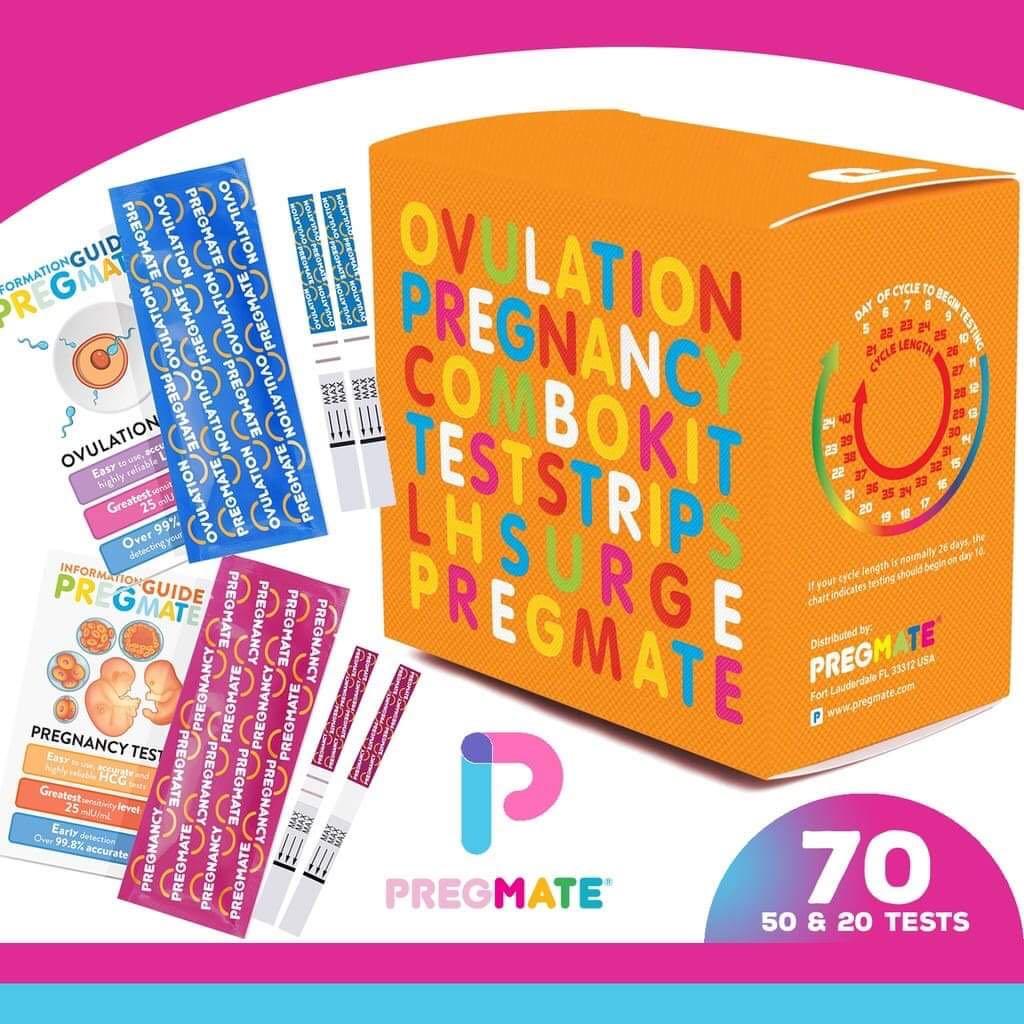 Pregmate 50 Ovulation strips and 20 presgnancy test, Health & Nutrition ...