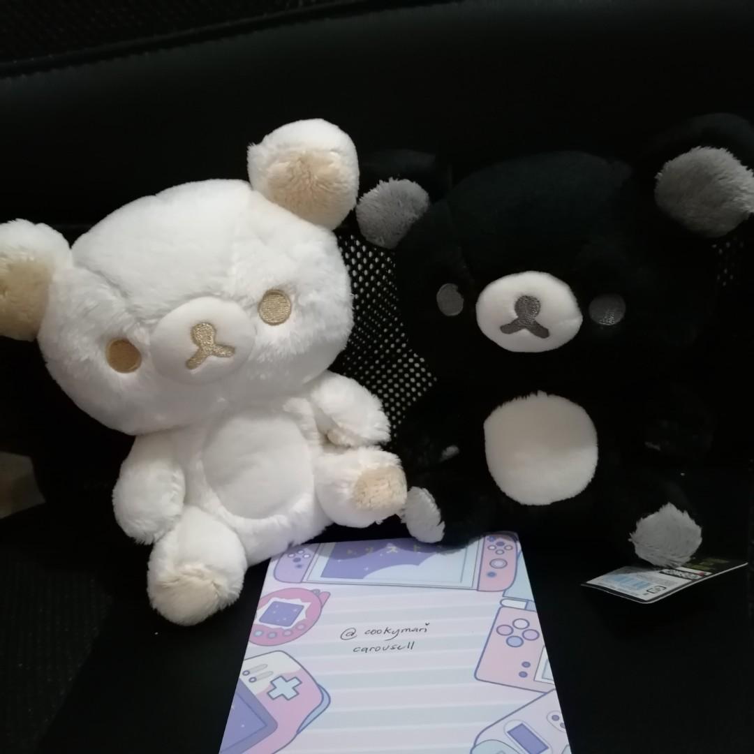 Rare Rilakkuma original monotone black and white, Hobbies & Toys, Toys ...