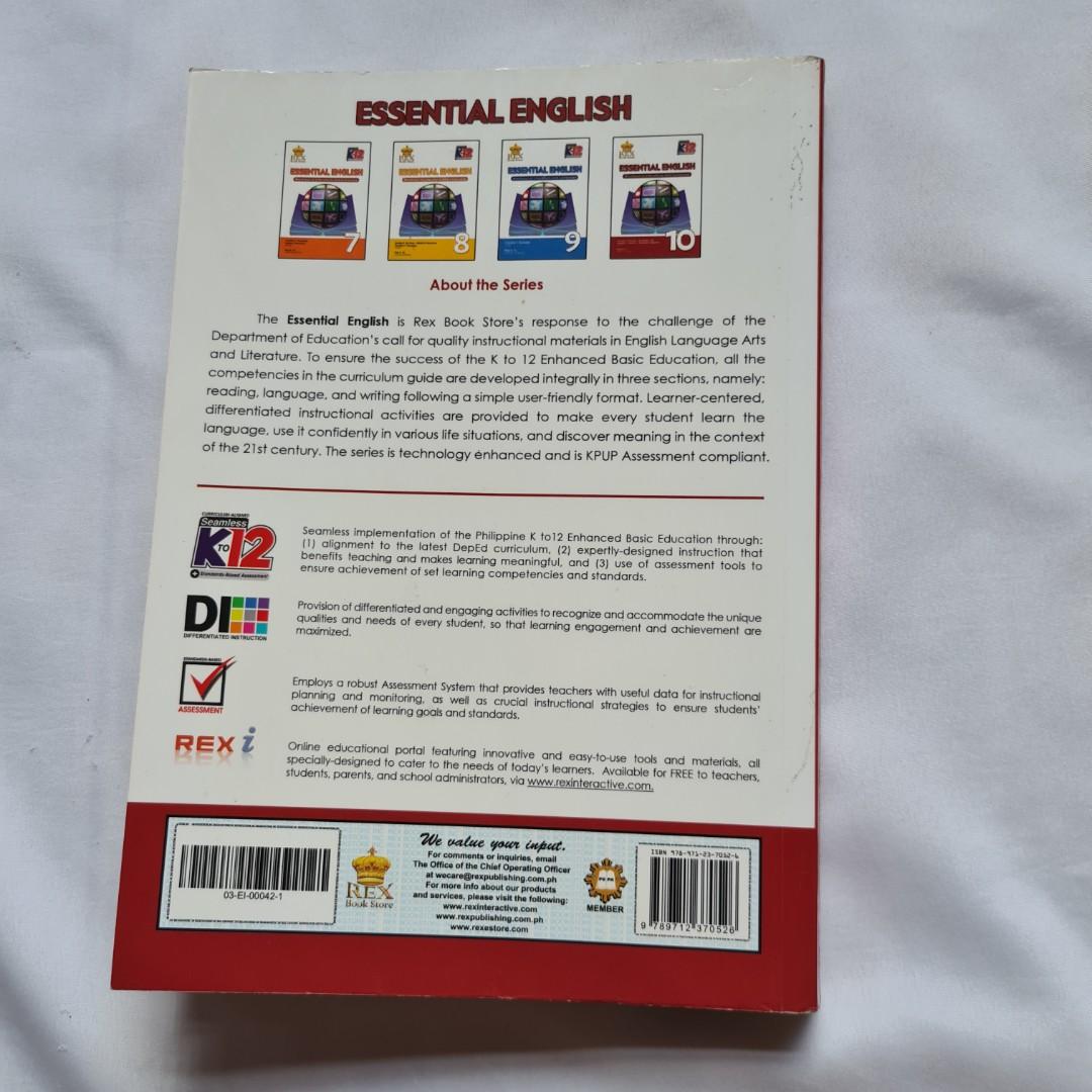 Rex Essential English Book/Textbook Grade 10, Hobbies & Toys, Books ...