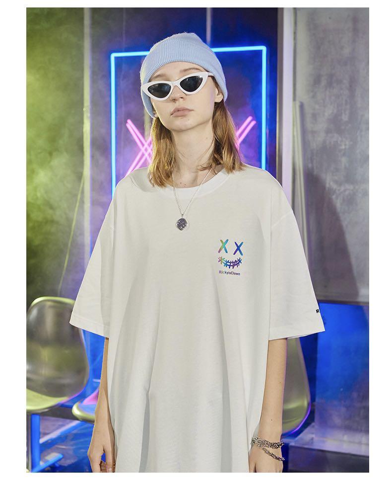 Ricky is clown reflective white shirt, Men's Fashion, Tops & Sets ...