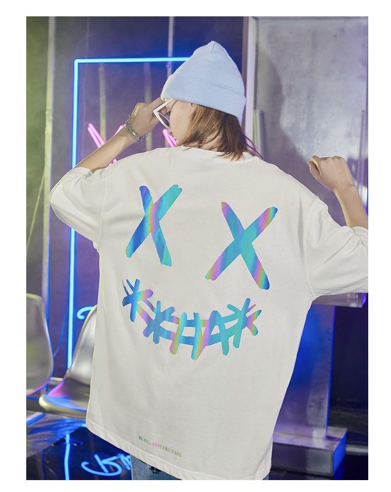 Ricky is clown reflective white shirt, Men's Fashion, Tops & Sets ...