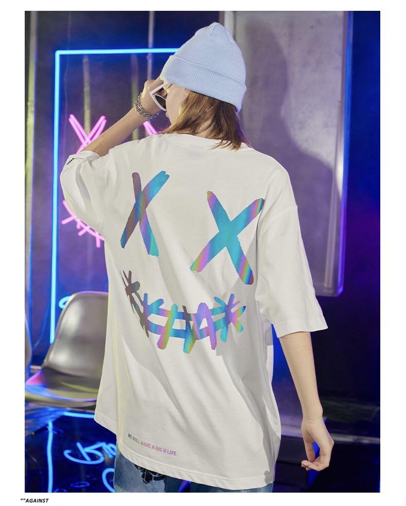 Ricky is clown reflective white shirt, Men's Fashion, Tops & Sets ...