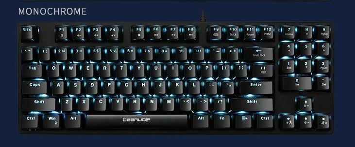 [Clear Stock!!!] TEAMWOLF X57 AXI 89-KEY ICE BLUE WIRED MECHANICAL KEYBOARD, Computers & Tech ...