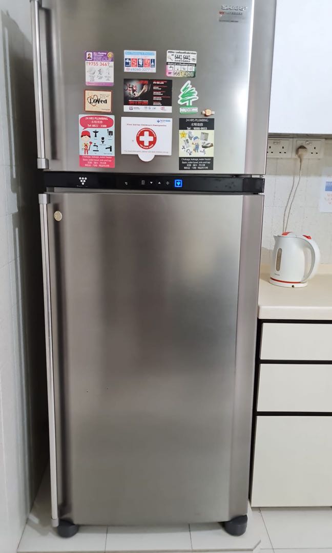 Sharp plasmacluster fridge 2 doors 473l, TV & Home Appliances, Kitchen ...