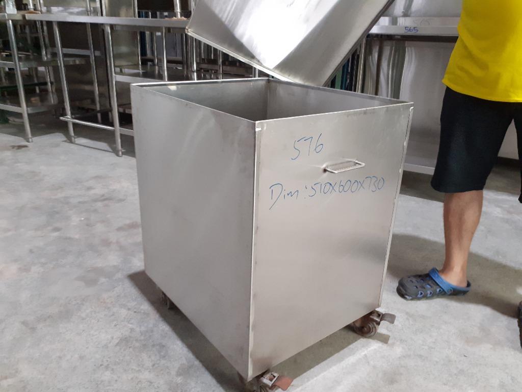 Stainless steel storage bin with wheel, TV & Home Appliances, Kitchen ...