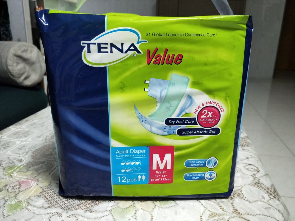 TENA Value Unisex Adult Diapers - M (81 - 112cm), Health & Nutrition, Assistive & Rehabilatory ...