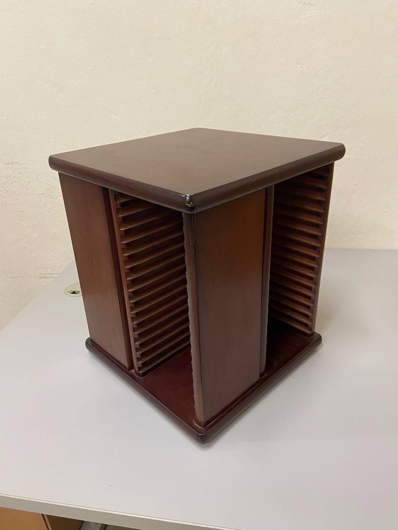 Wooden CD Rack (Rotating), Furniture & Home Living, Furniture, Shelves ...