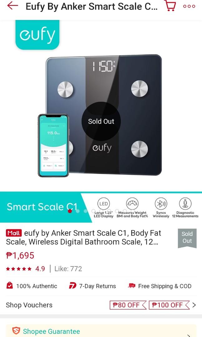 Anker weighing scale, Health & Nutrition, Health Monitors & Weighing ...