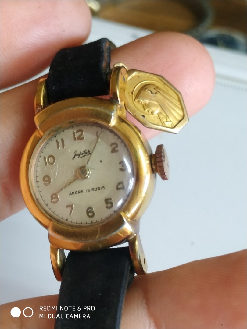 Antique Jupiter lady watch with catholic Watch medal, Men's Fashion ...