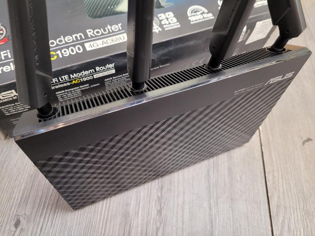 Asus 4G-AC68U AC1900 Dual-Band LTE Wi-Fi Modem Router SIM卡路由器, 電腦＆科技 ...