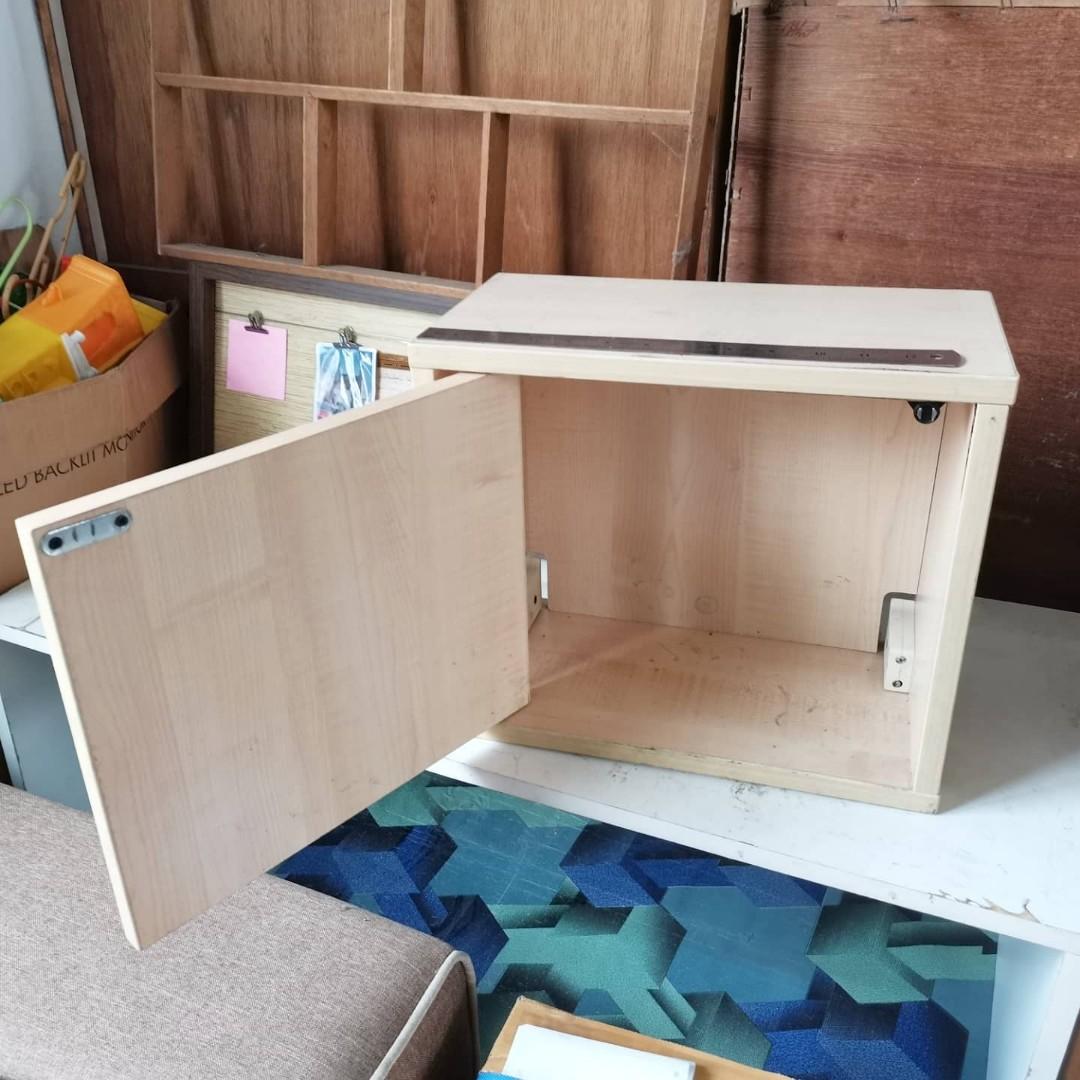 Box Kayu / Kabinet / Display Cabinet, Furniture & Home Living ...