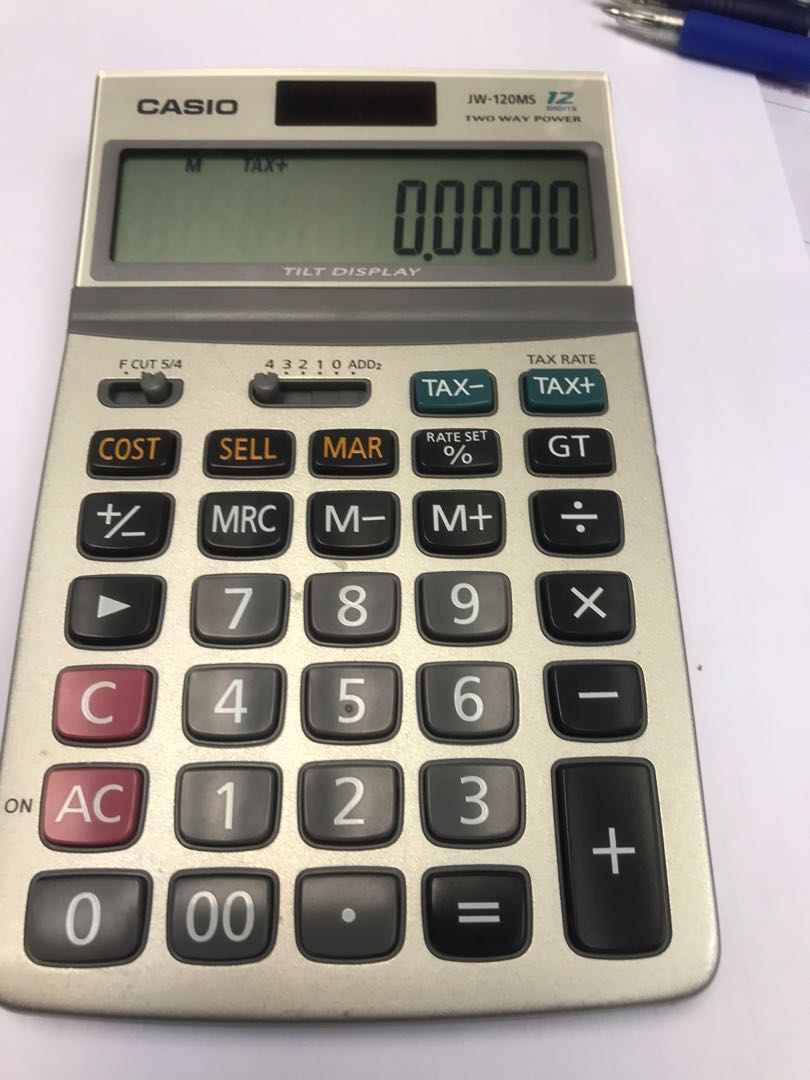 Casio計數機Casio JW-120MS 計算機(12位), 興趣及遊戲, 手作＆自家設計, 文具 - Carousell