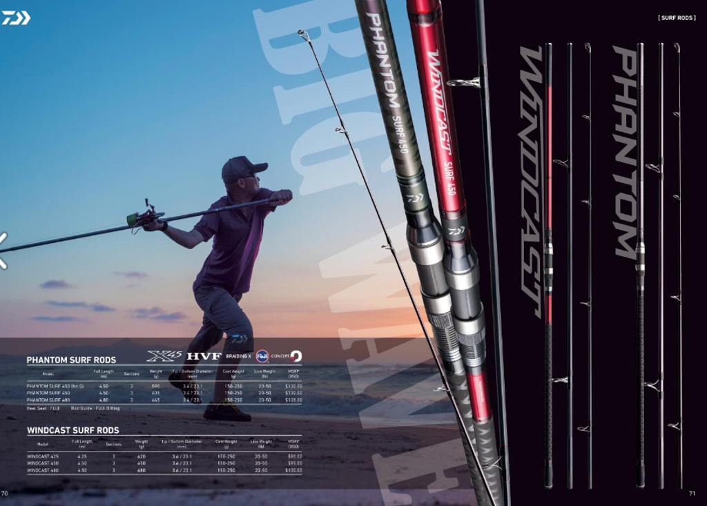 Daiwa Phantom Surf Rod, Sports Equipment, Fishing on Carousell