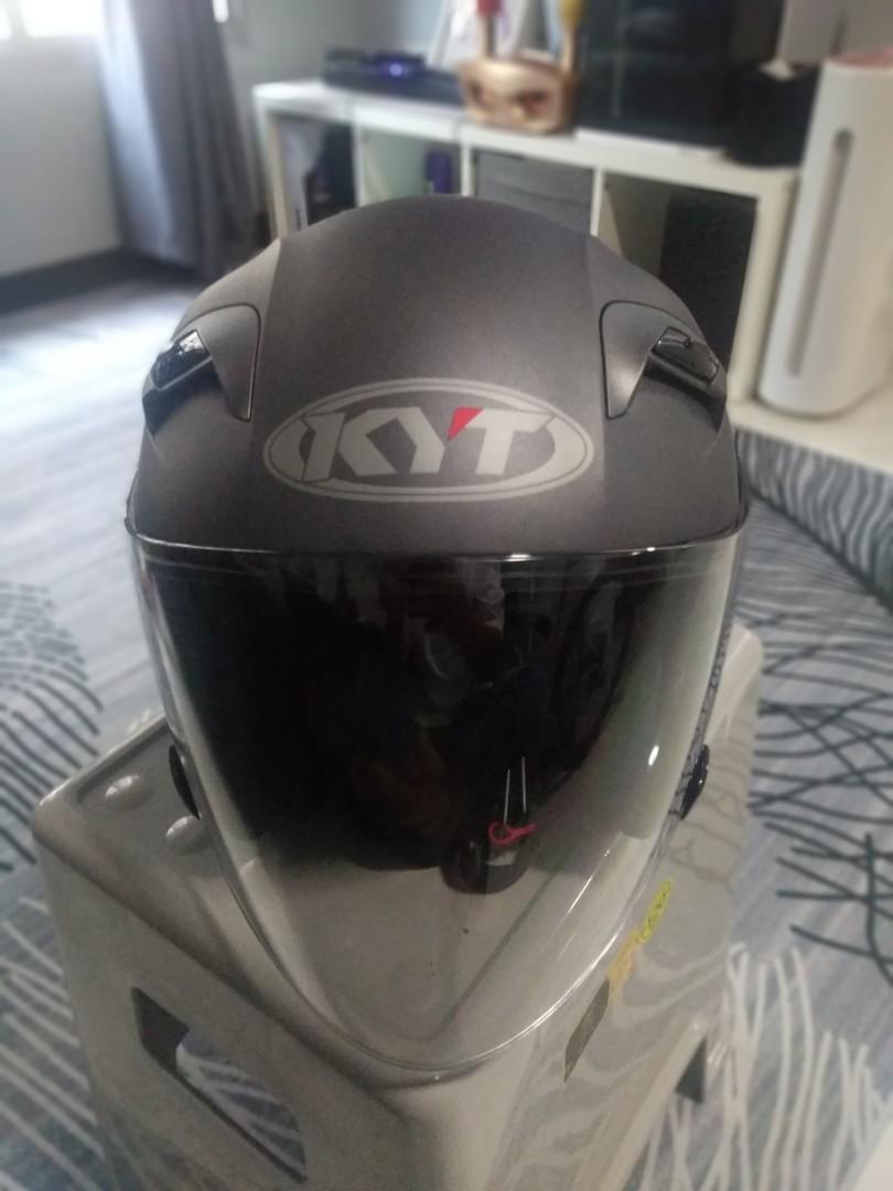 Kyt grey, Motorcycles, Motorcycle Apparel on Carousell