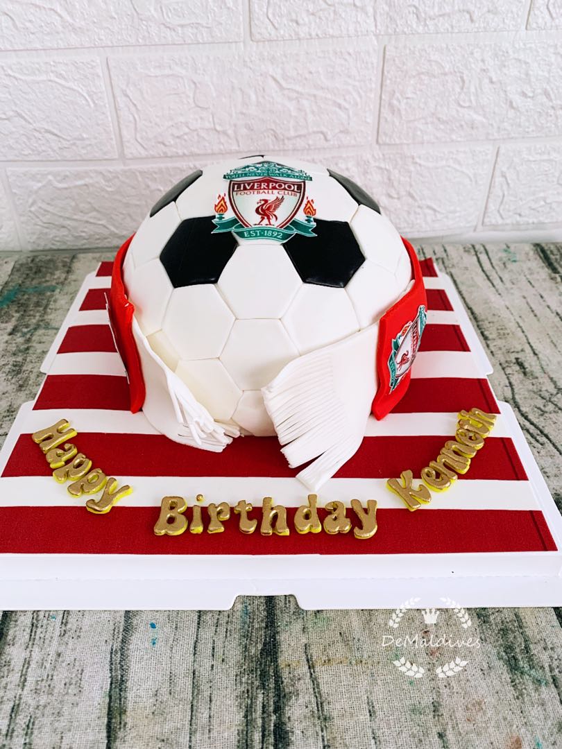 Liverpool Birthday Cake, Food & Drinks, Homemade Bakes on Carousell