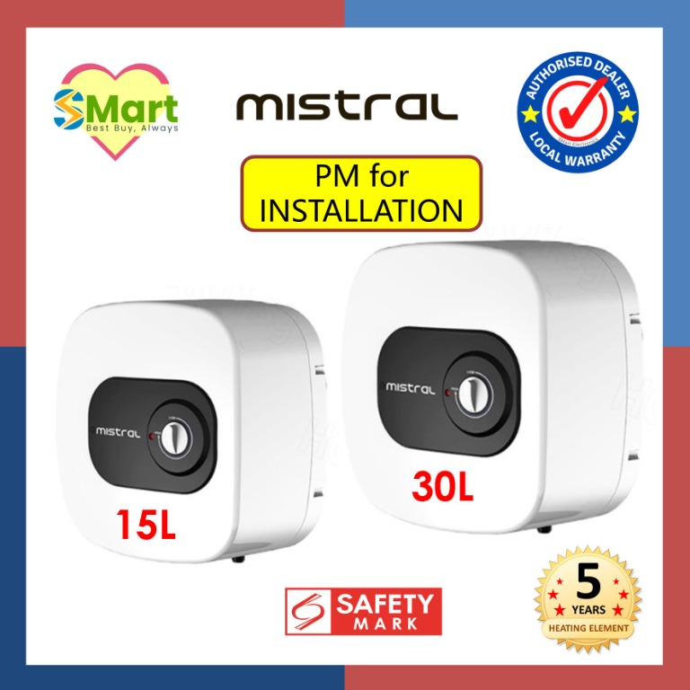 Mistral 15L/30L Storage Water Heater *PM for INSTALLATION*, TV & Home ...