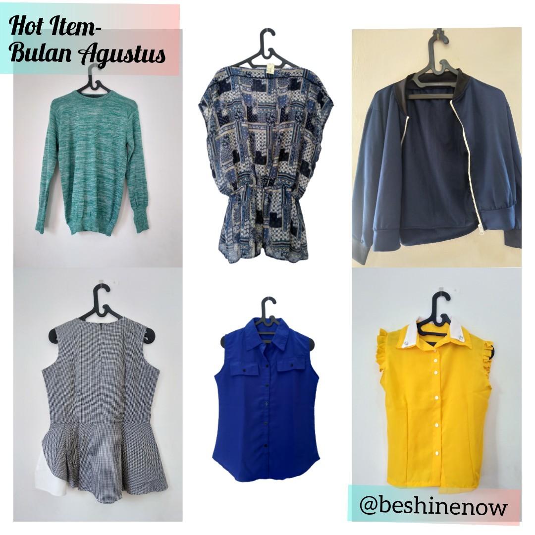 Navy La Ice Shirt Kaos Atasan Wanita Biru Navy Polos, Fesyen Wanita ...