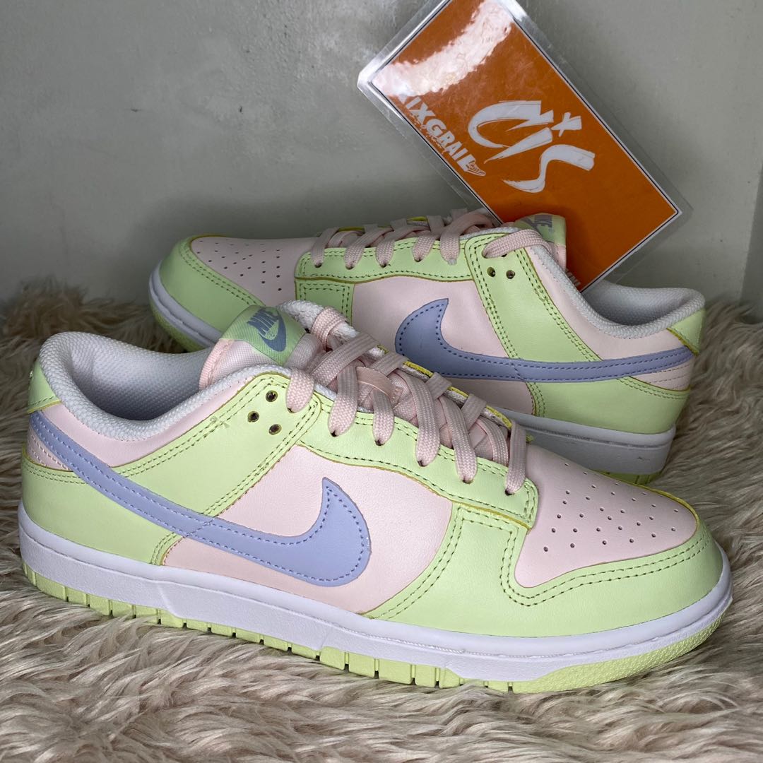 Nike Dunk Low “Soft Pink Lime Ice”, Women's Fashion, Footwear, Sneakers ...