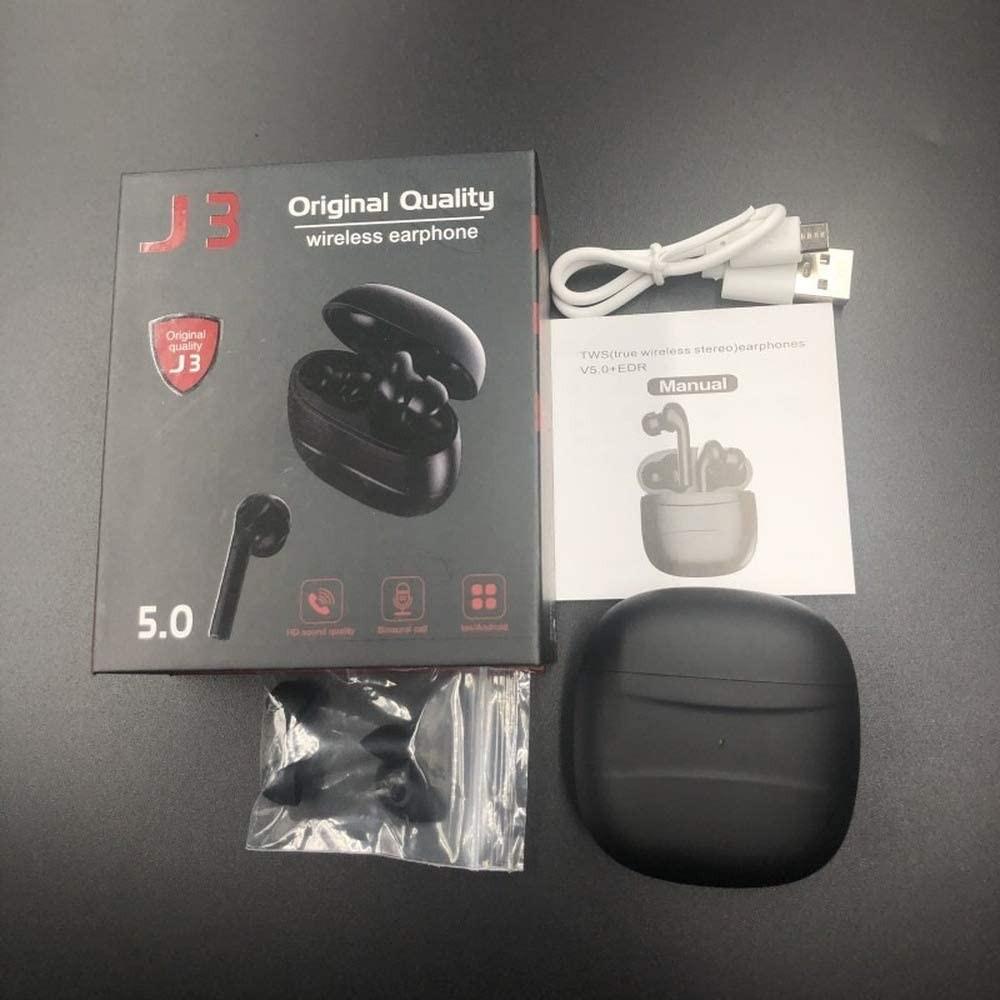 Original J3 TWS Bluetooth Headset 5.0 with Microphone Touch Control ...