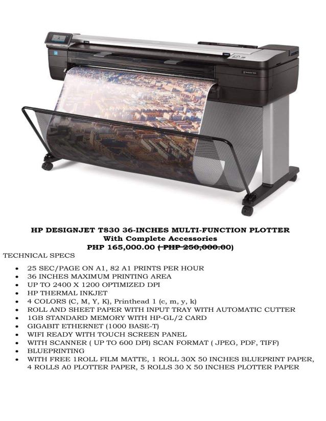 Plotter printer, Large format printer, architectural printer, digital ...