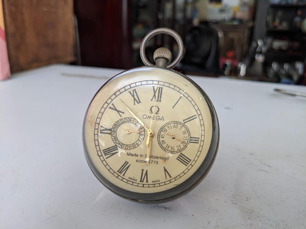 RARE Vintage Omega 1775 Switzerland Spherical Ball Clock, Luxury ...