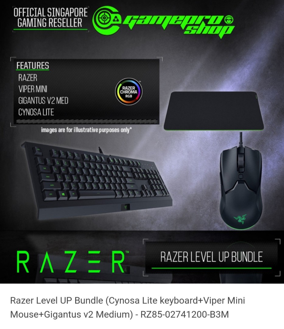 Razer cynosa lite keyboard and mouse, Computers & Tech, Parts ...