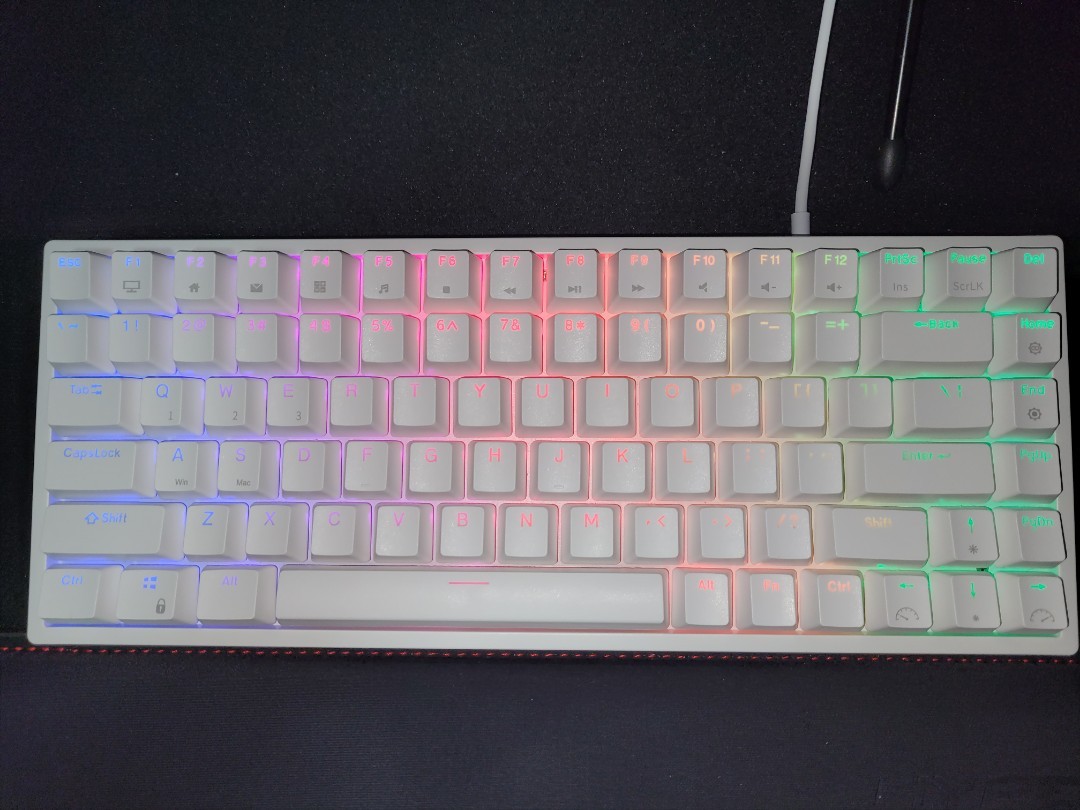 RK84 hotswappable white rgb wireless keyboard with kailh box white ...