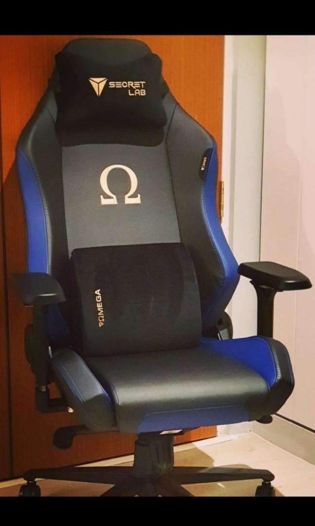 Secret Lab Omega 2020 Blue, Furniture & Home Living, Furniture, Chairs ...