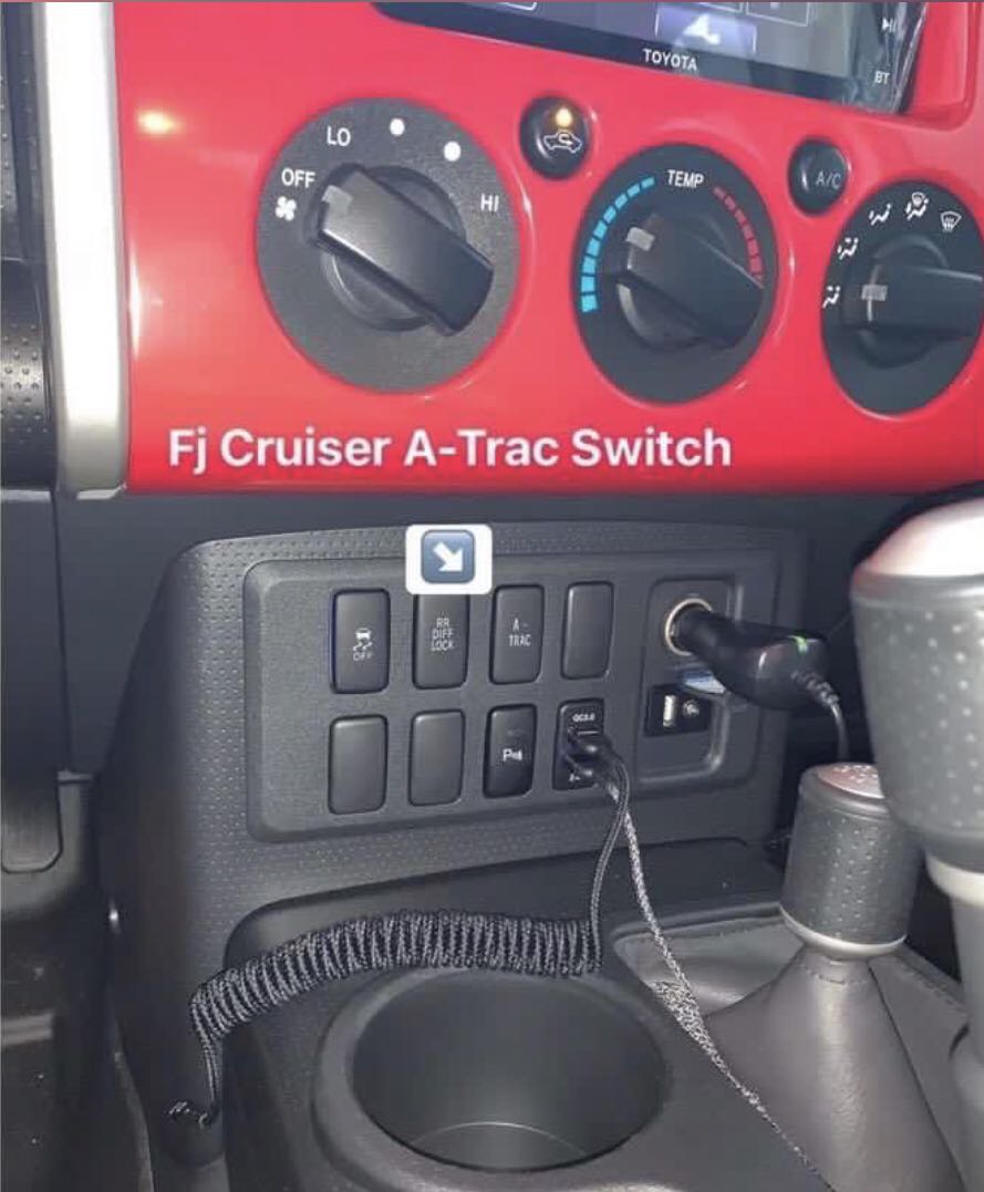 TOYOTA FJ Cruiser A trac switch button, Car Parts & Accessories, Body ...