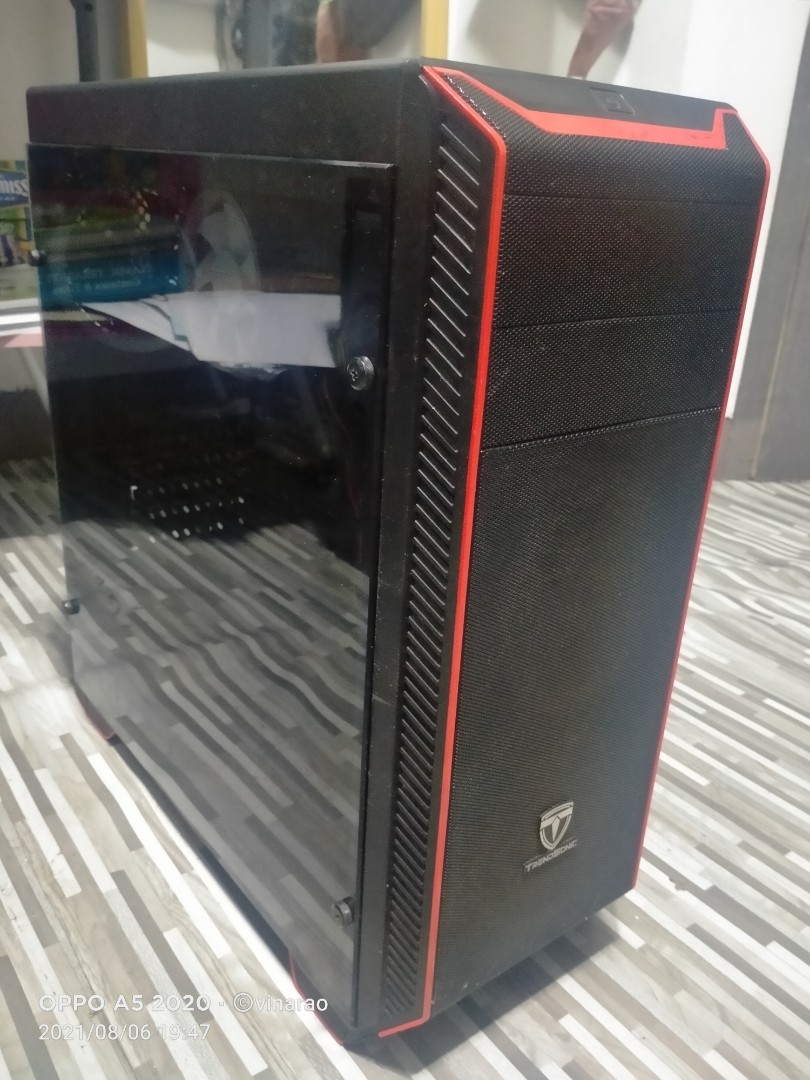 Trendsonic PC case with 5 RGB fan, Computers & Tech, Parts ...