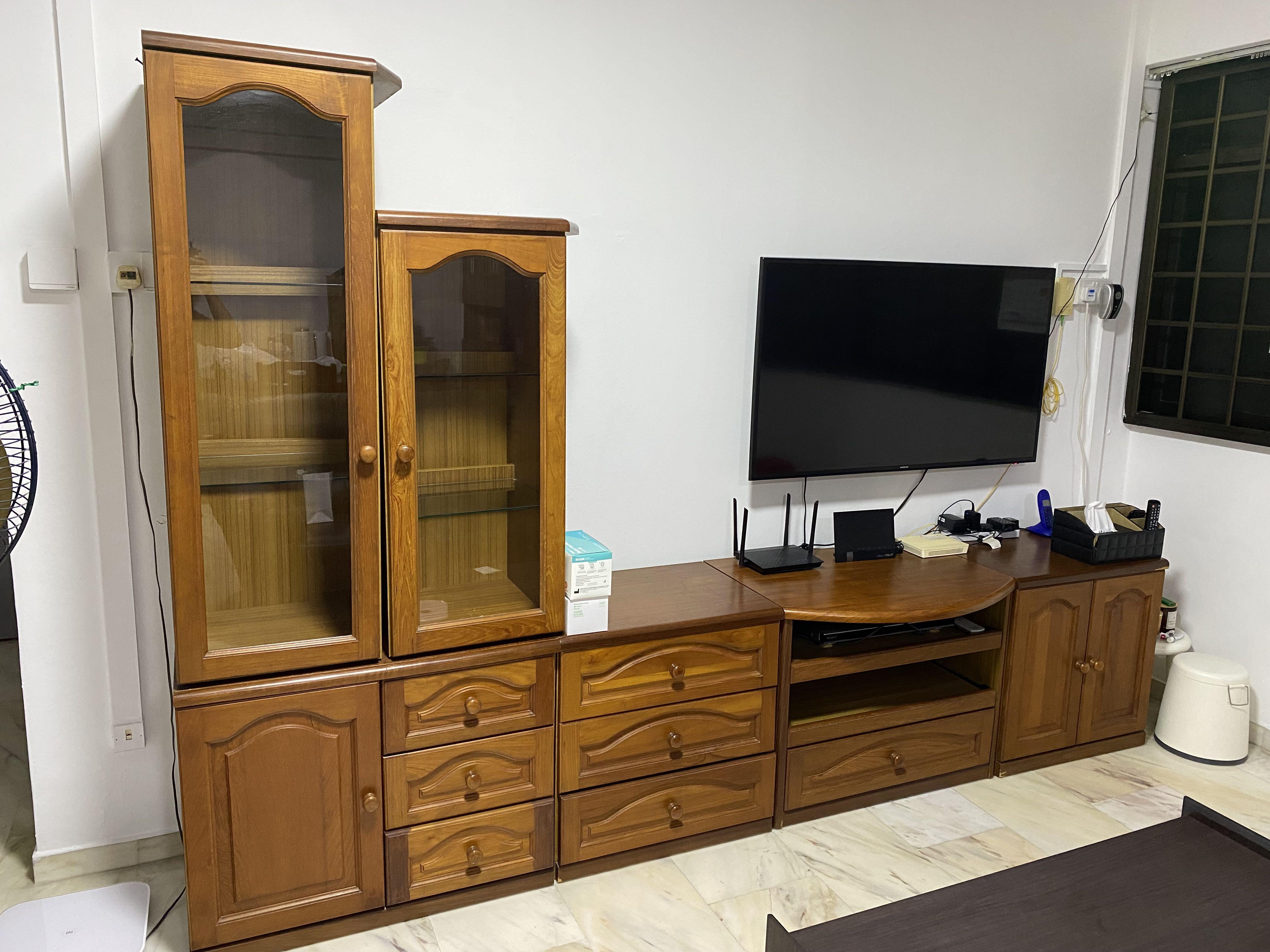 TV Console/Display Cabinet Set, Furniture & Home Living, Furniture ...