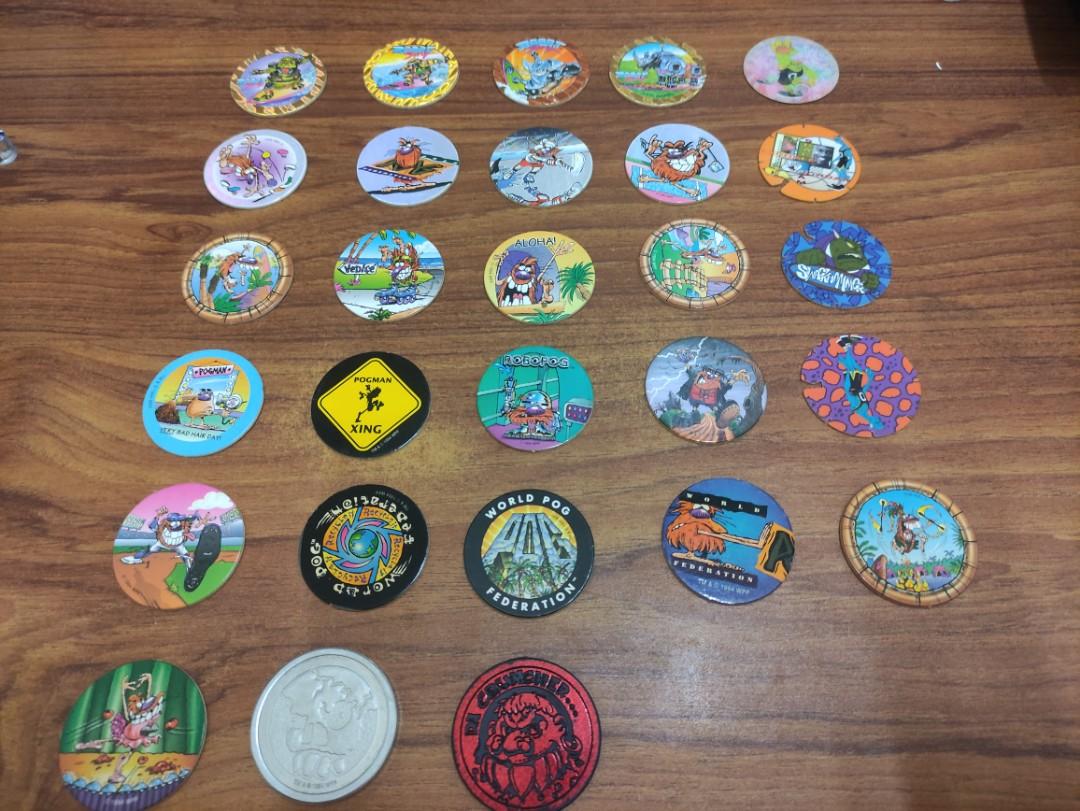 Vintage 90s Pogs and slammer, Hobbies & Toys, Toys & Games on Carousell
