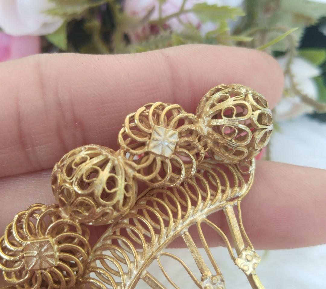 Vintage Philippine Tambourine Set Necklace, payneta and earrings ...