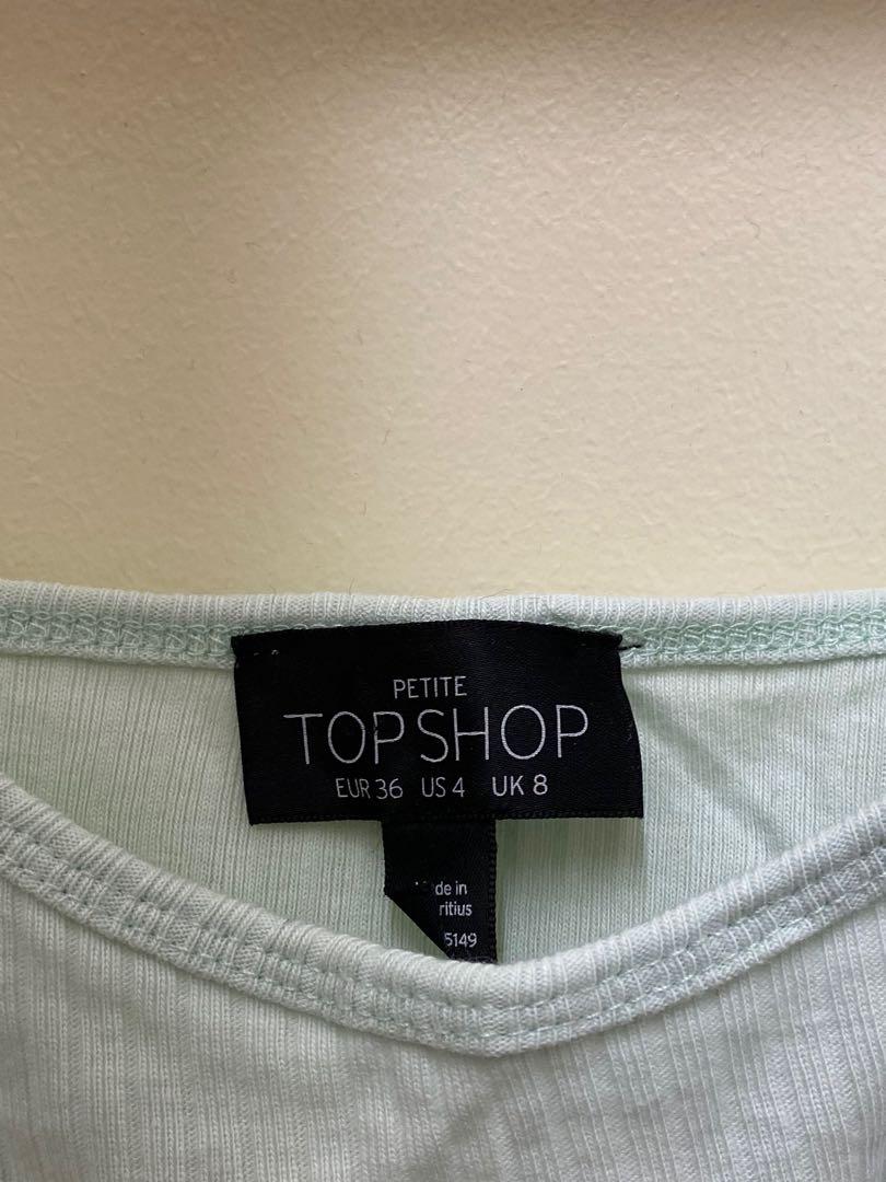 V-NECK RIBBED STRING CROP TOP, Women's Fashion, Tops, Others Tops on ...