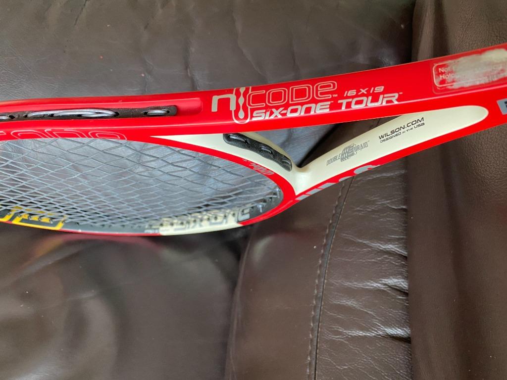 Wilson Pro Staff nCode Six-One 90 Tour Tennis Racket, Sports Equipment ...