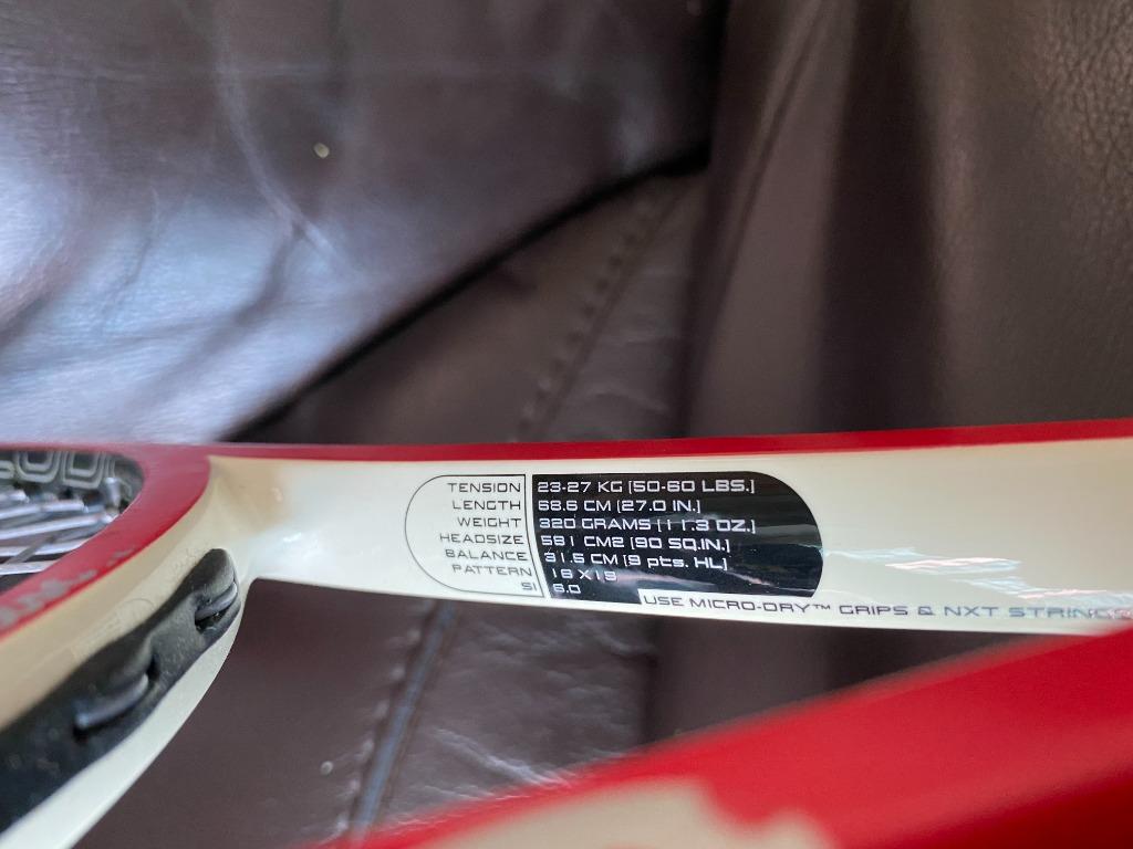 Wilson Pro Staff nCode Six-One 90 Tour Tennis Racket, Sports Equipment ...