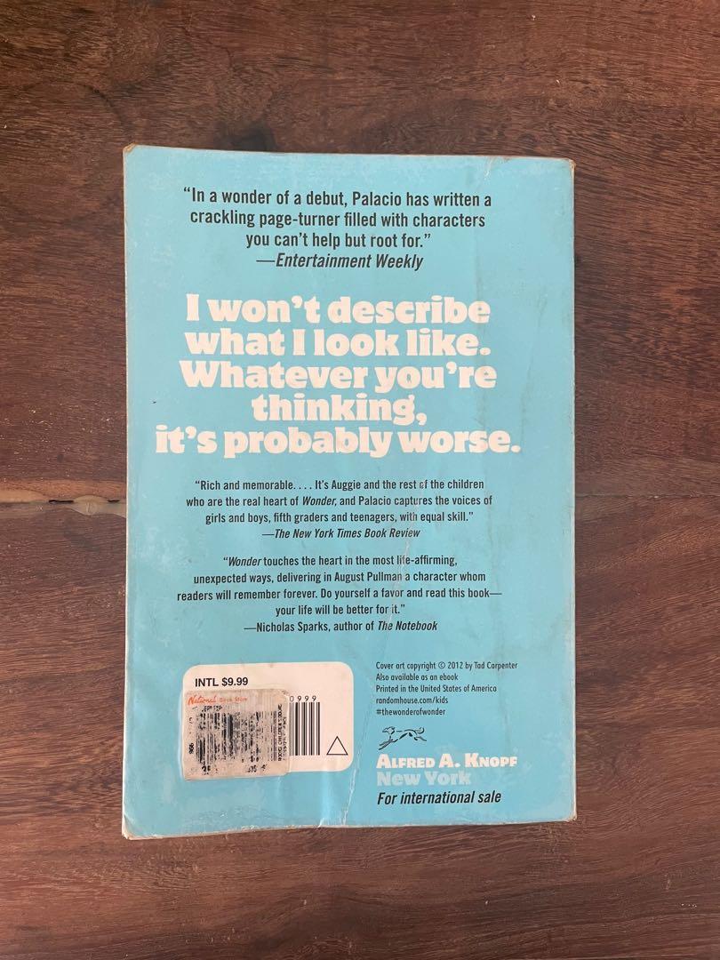 Wonder by PJ Palacio, Hobbies & Toys, Books & Magazines, Fiction & Non ...