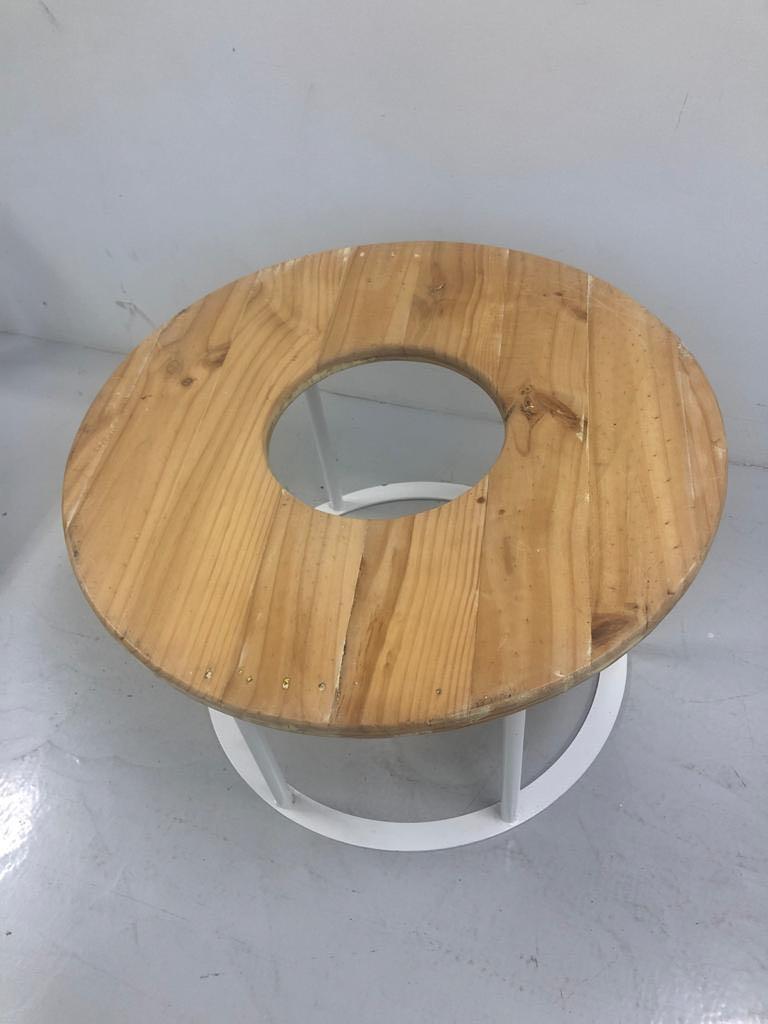 Wood round display table set, Furniture & Home Living, Furniture ...