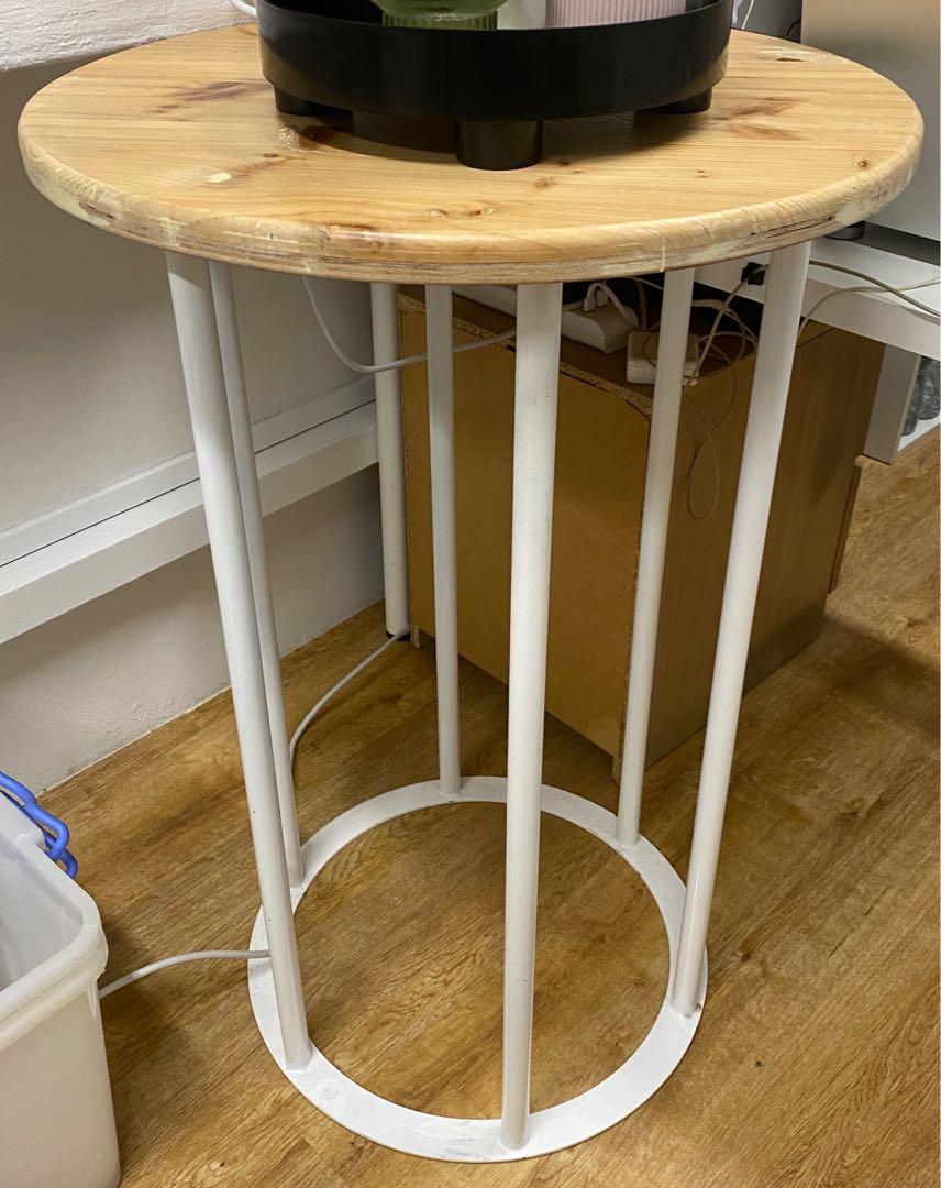 Wood round display table set, Furniture & Home Living, Furniture ...