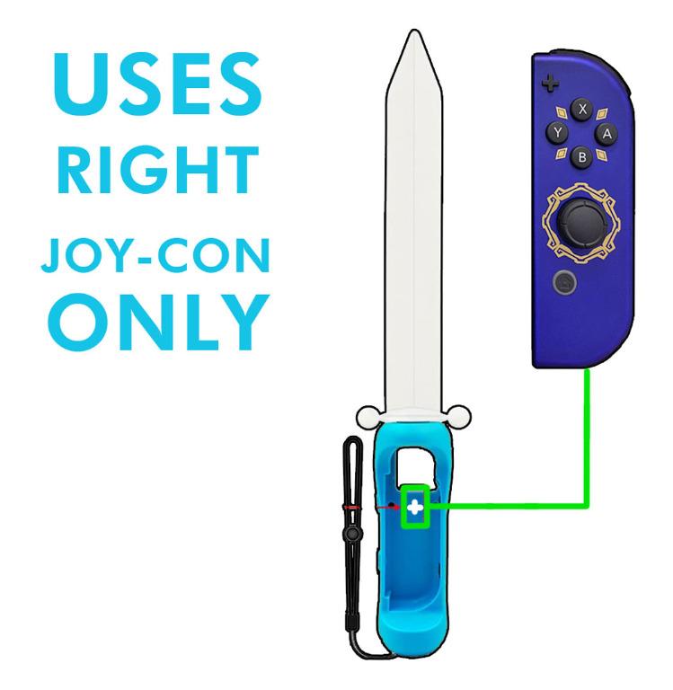 Zelda: Skyward Sword Joy-Con Sword Attachment, Video Gaming, Gaming ...