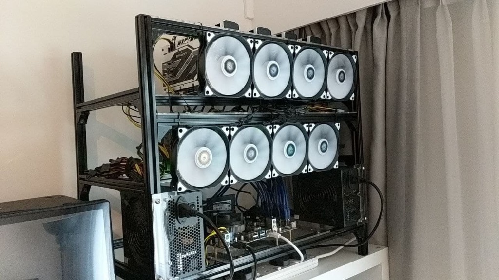 12 GPU Mining Rig Skeleton Kit, Computers & Tech, Parts & Accessories ...