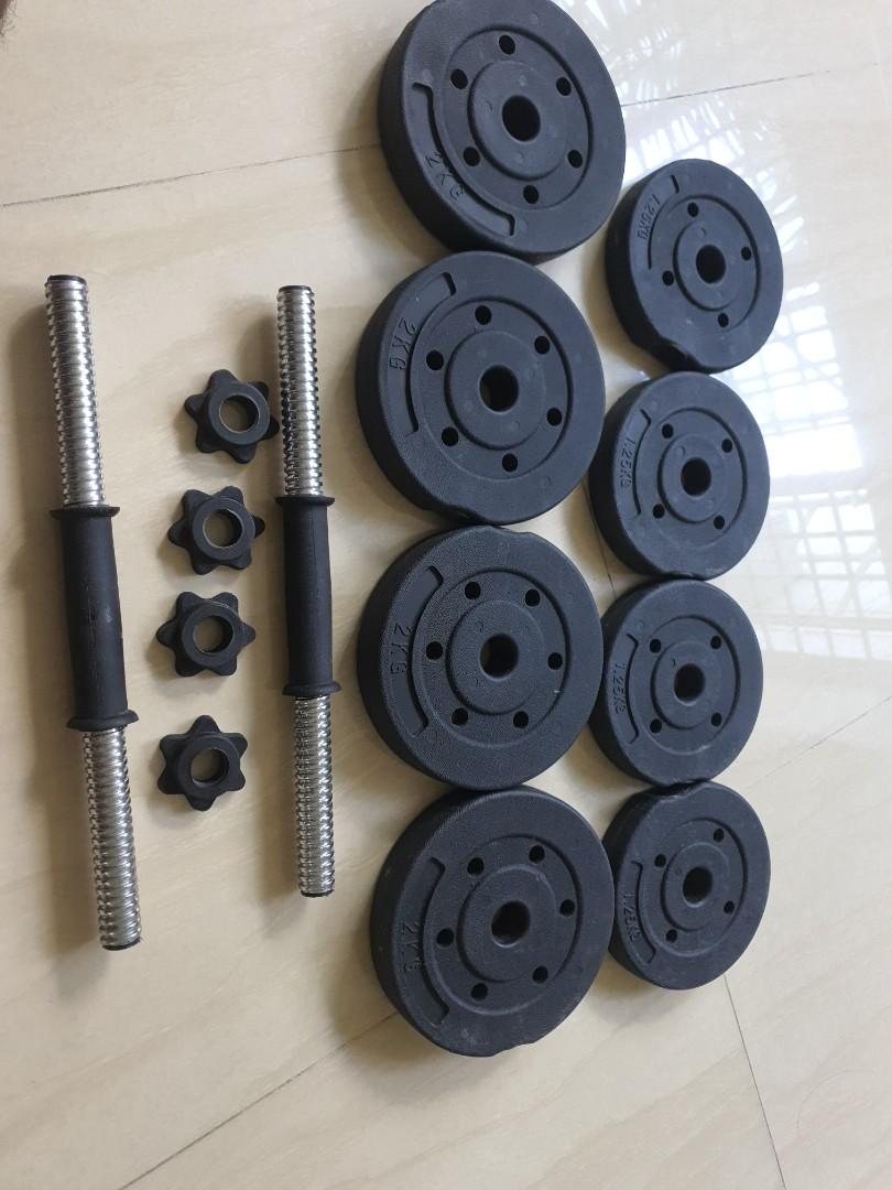 2 Dumbbell - Modular Type, Sports Equipment, Exercise & Fitness ...