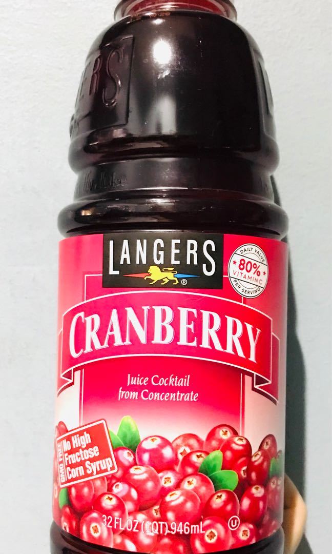 946mL Langers Cranberry Juice Cocktail, Food & Drinks, Beverages on ...
