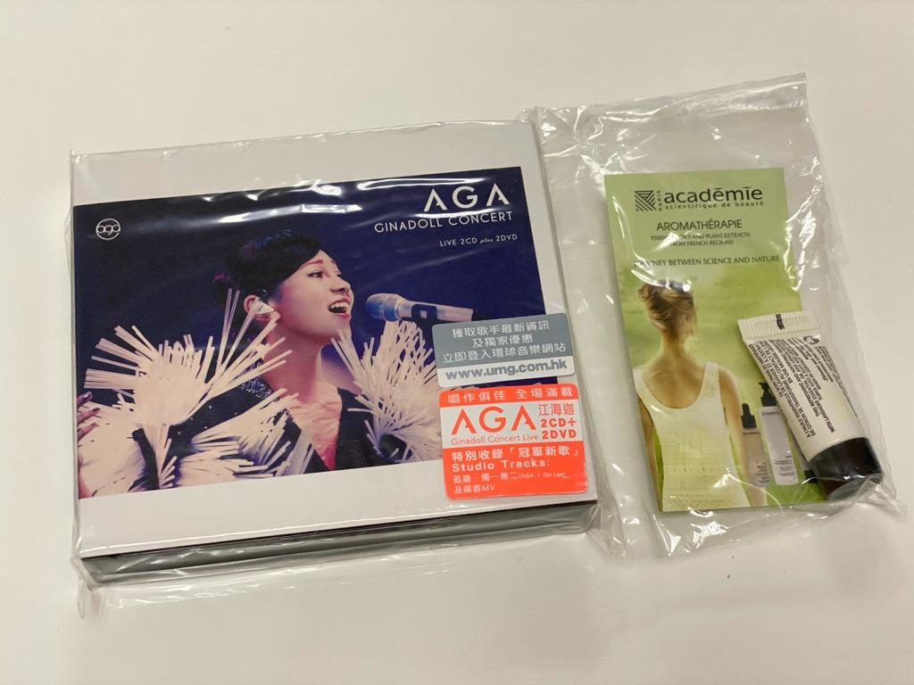 首批限量 AGA 江海迦《 Ginadoll Concert Live 》演唱會 2CD + 2DVD 禮品版本，環球唱片2016年發行，100%全新未拆，可面交或順豐到付, 興趣及遊戲 ...