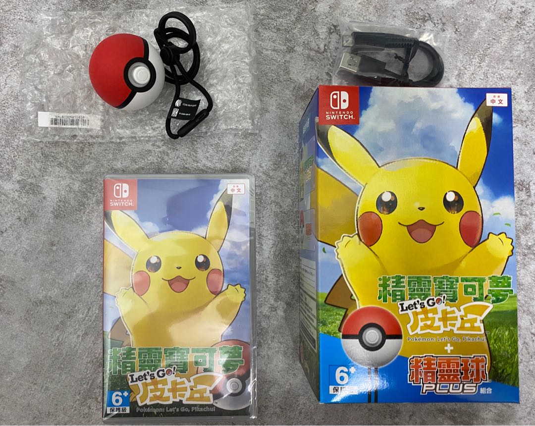 全新未開 switch 遊戲 精靈寶可夢Let's Go 比卡超 連精靈球Plus, 電子遊戲, 電子遊戲, Nintendo 任天堂 - Carousell