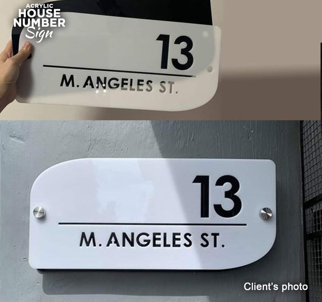 Acrylic House Number Plate, Furniture & Home Living, Outdoor Furniture ...