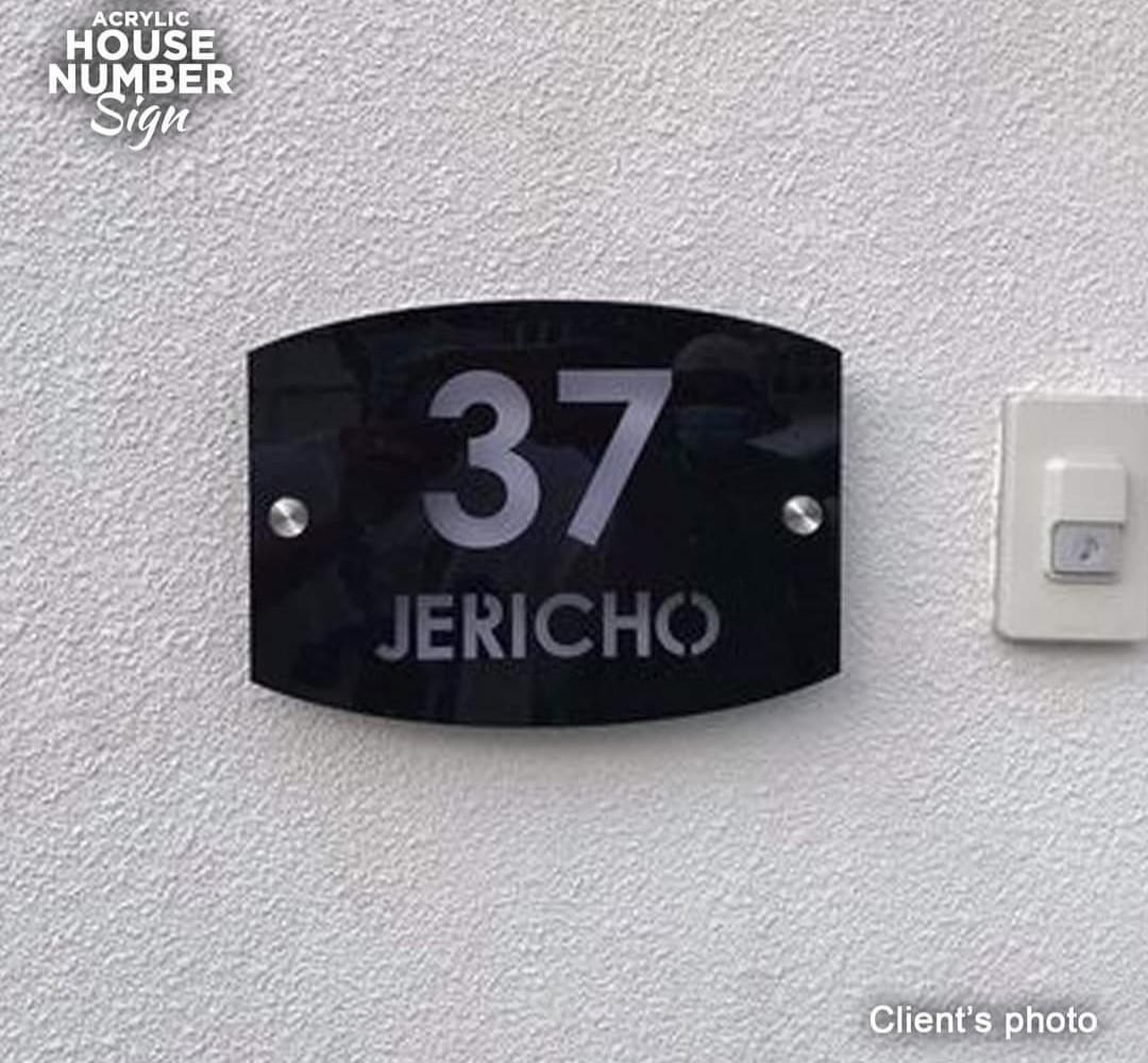 Acrylic House Number Plate, Furniture & Home Living, Outdoor Furniture ...