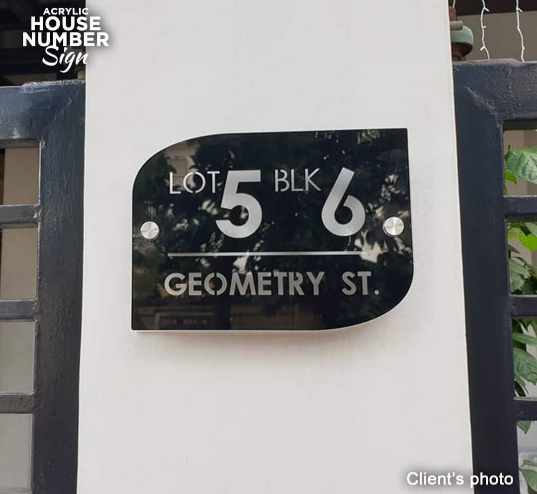 Acrylic House Number Plate, Furniture & Home Living, Outdoor Furniture ...